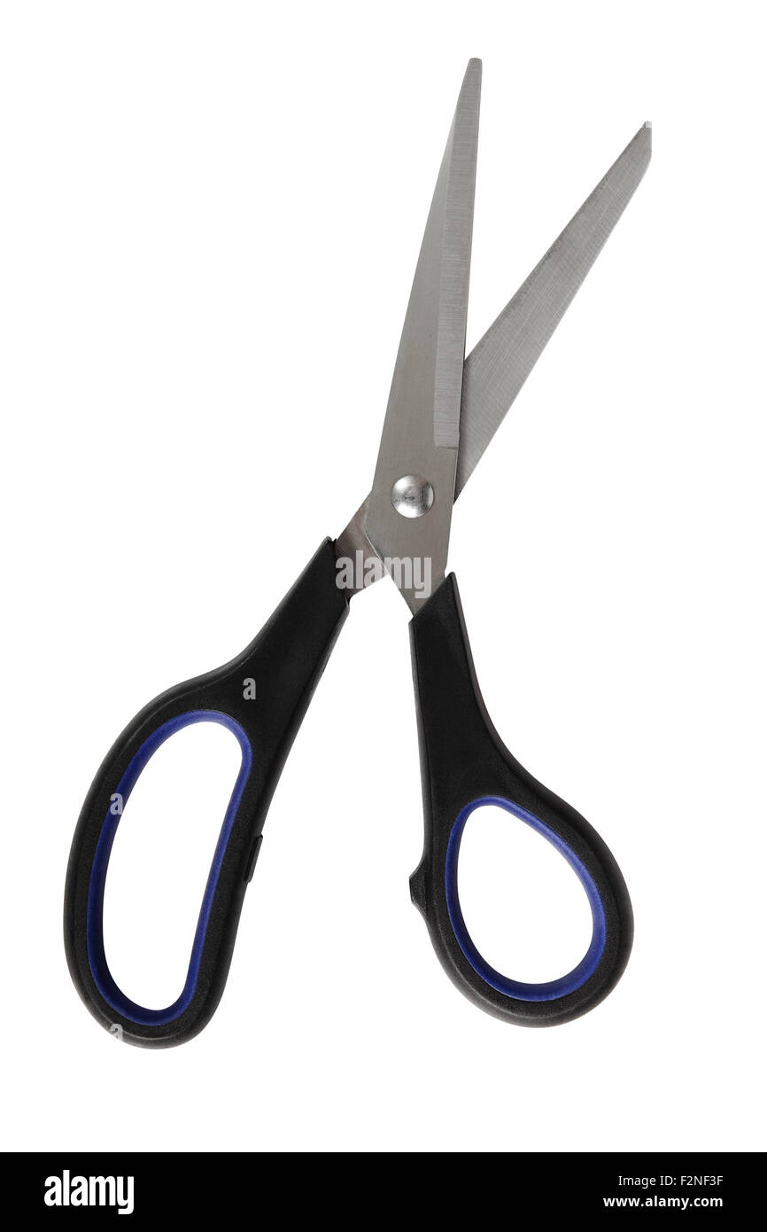Plastic Handle Scissors. Isolated with clipping path Stock Photo - Alamy