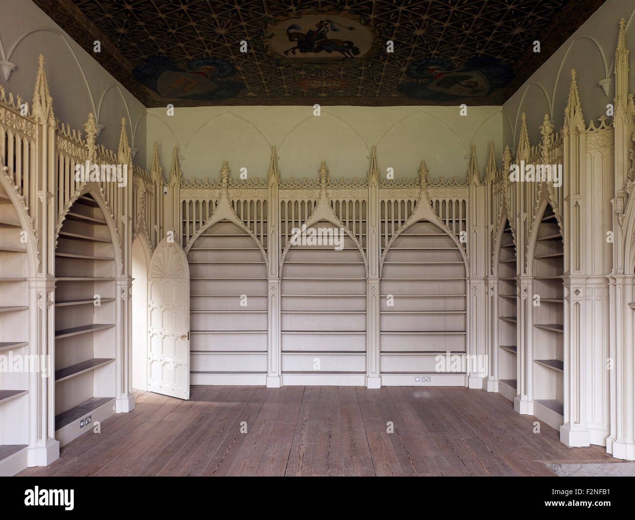 Library. Strawberry Hill House, Twickenham, United Kingdom. Architect ...