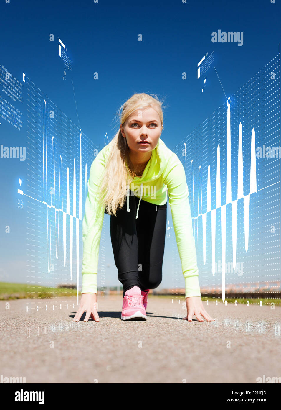 concentrated woman doing running outdoors Stock Photo - Alamy
