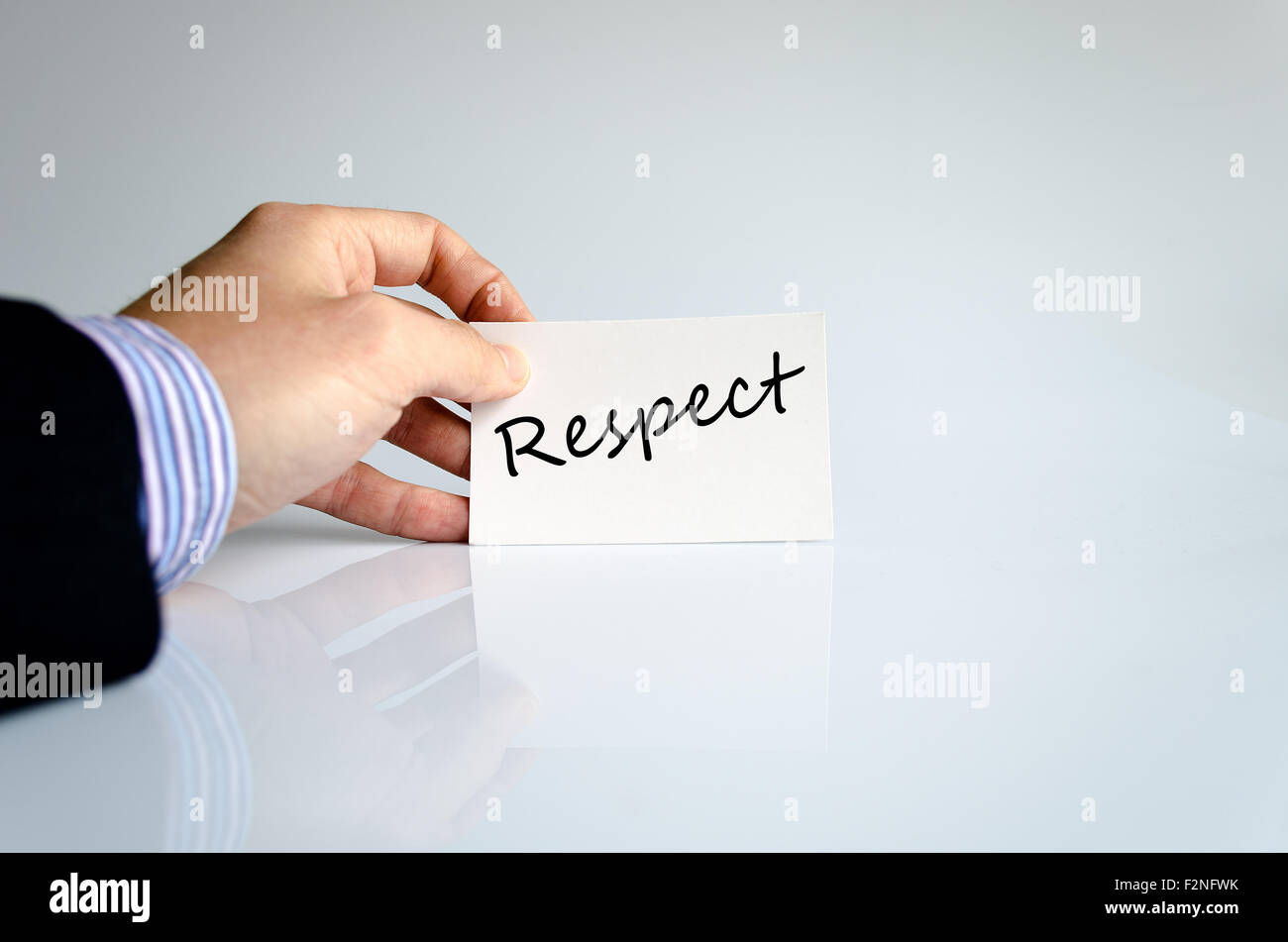 Respect text concept isolated over white background Stock Photo - Alamy