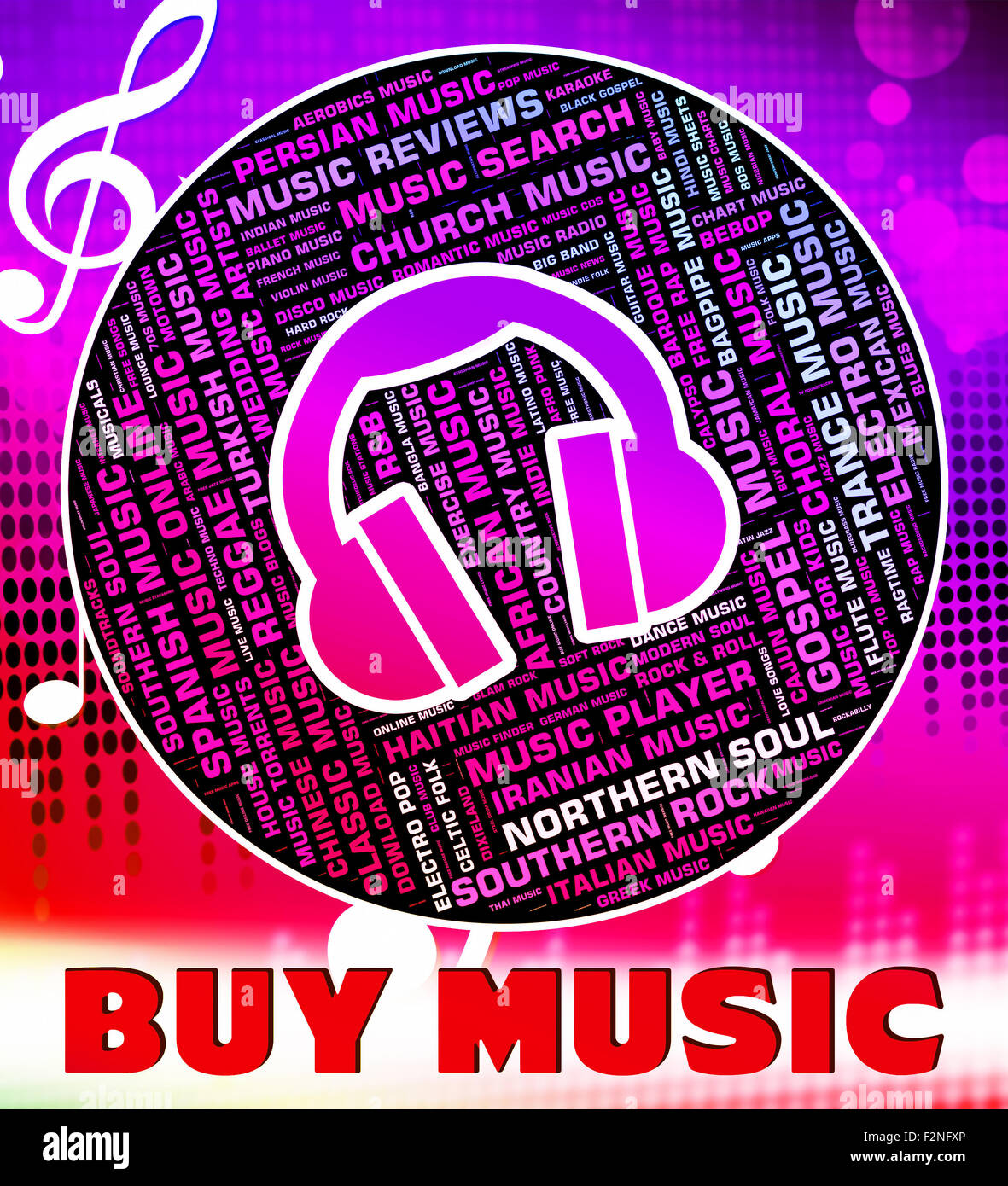 Buy Music Meaning Sound Tracks And Tunes Stock Photo - Alamy