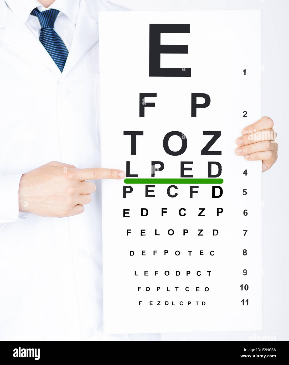 male ophthalmologist with eye chart Stock Photo - Alamy