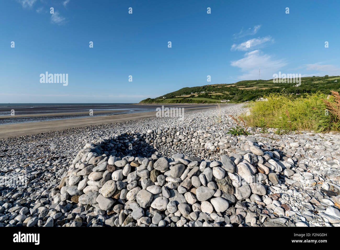 Red Wharf bay coast at Llanddona on Anglesey North Wales Stock Photo ...
