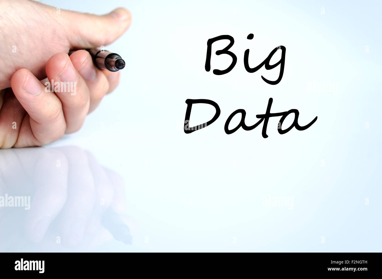 Big data text concept isolated over white background Stock Photo - Alamy