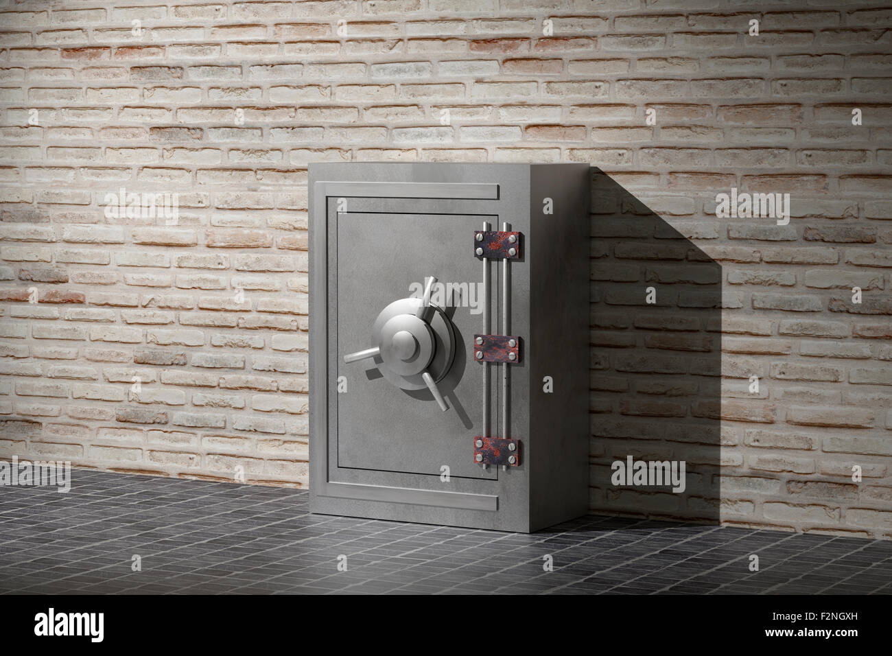 3d rendering of a steel security case Stock Photo - Alamy