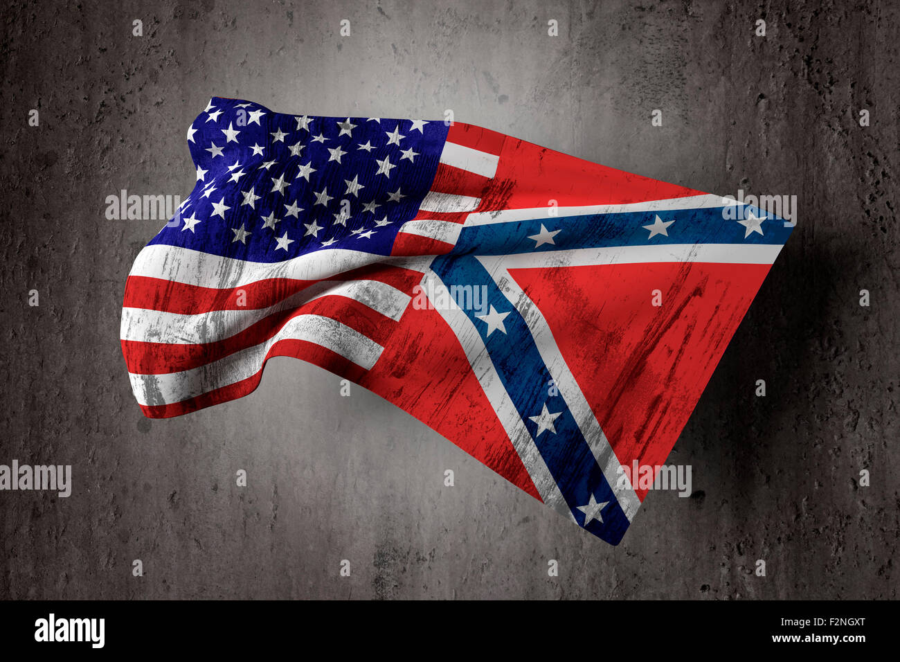 Union And Confederate Flags High Resolution Stock Photography and ...