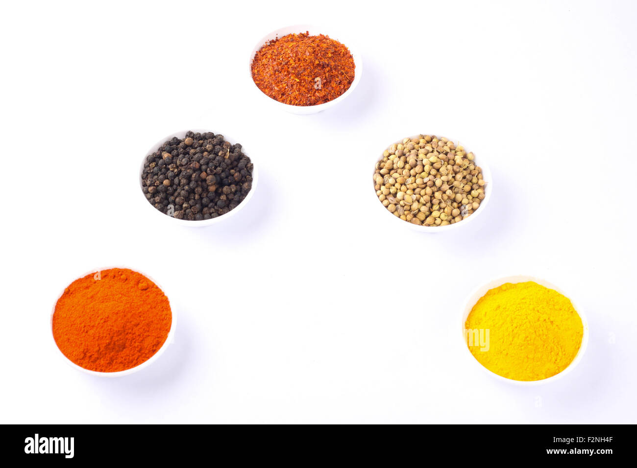 various spices selection isolated on white background Stock Photo - Alamy
