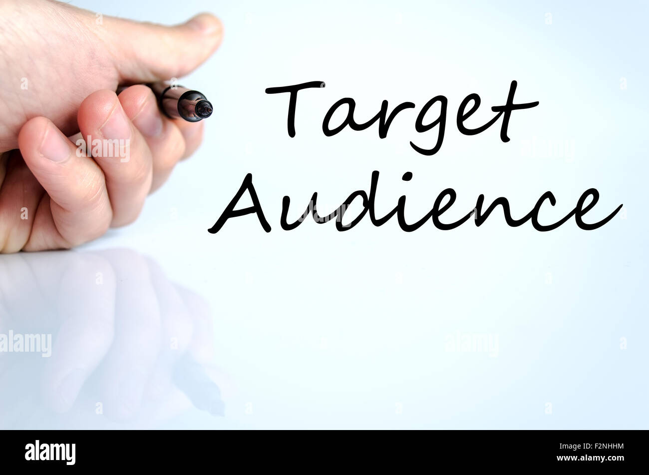 Target audience text concept isolated over white background Stock Photo ...