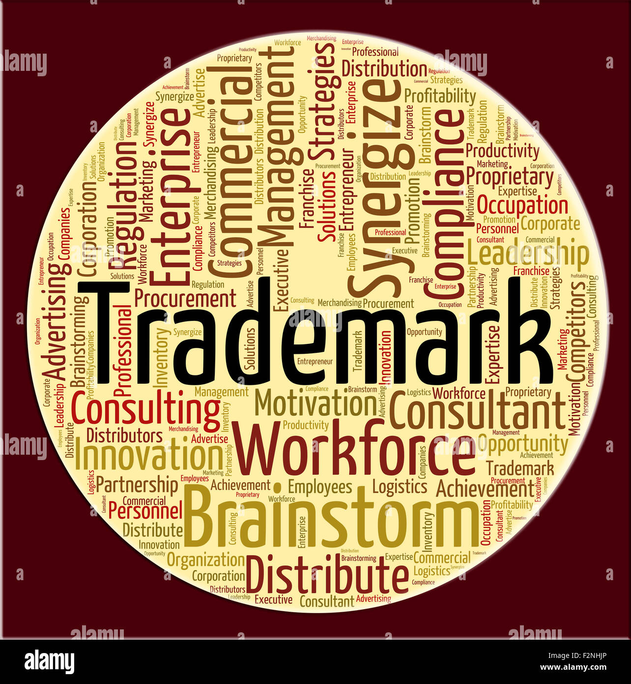 Trademark Word Indicating Brand Name And Logo Stock Photo - Alamy