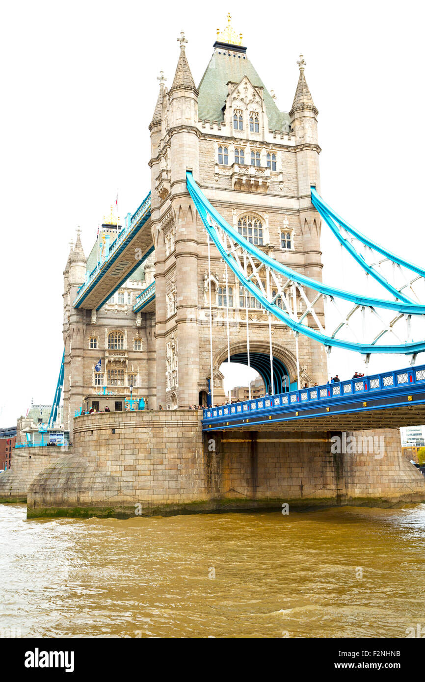 london tower in england old bridge and the cloudy sky Stock Photo - Alamy