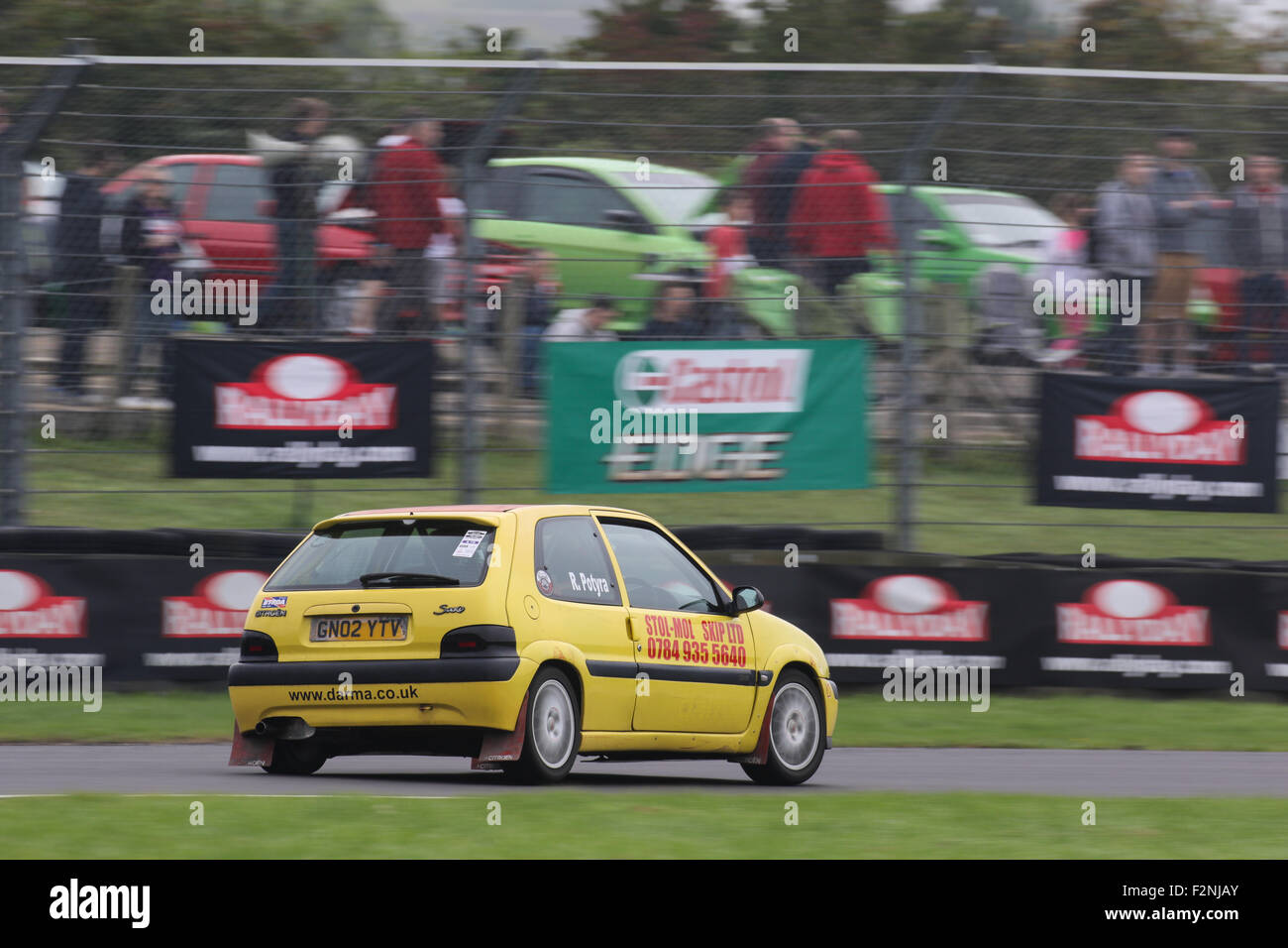 A Citroen Saxo on track at Castle Combe Circuit's Rallyday Stock Photo ...
