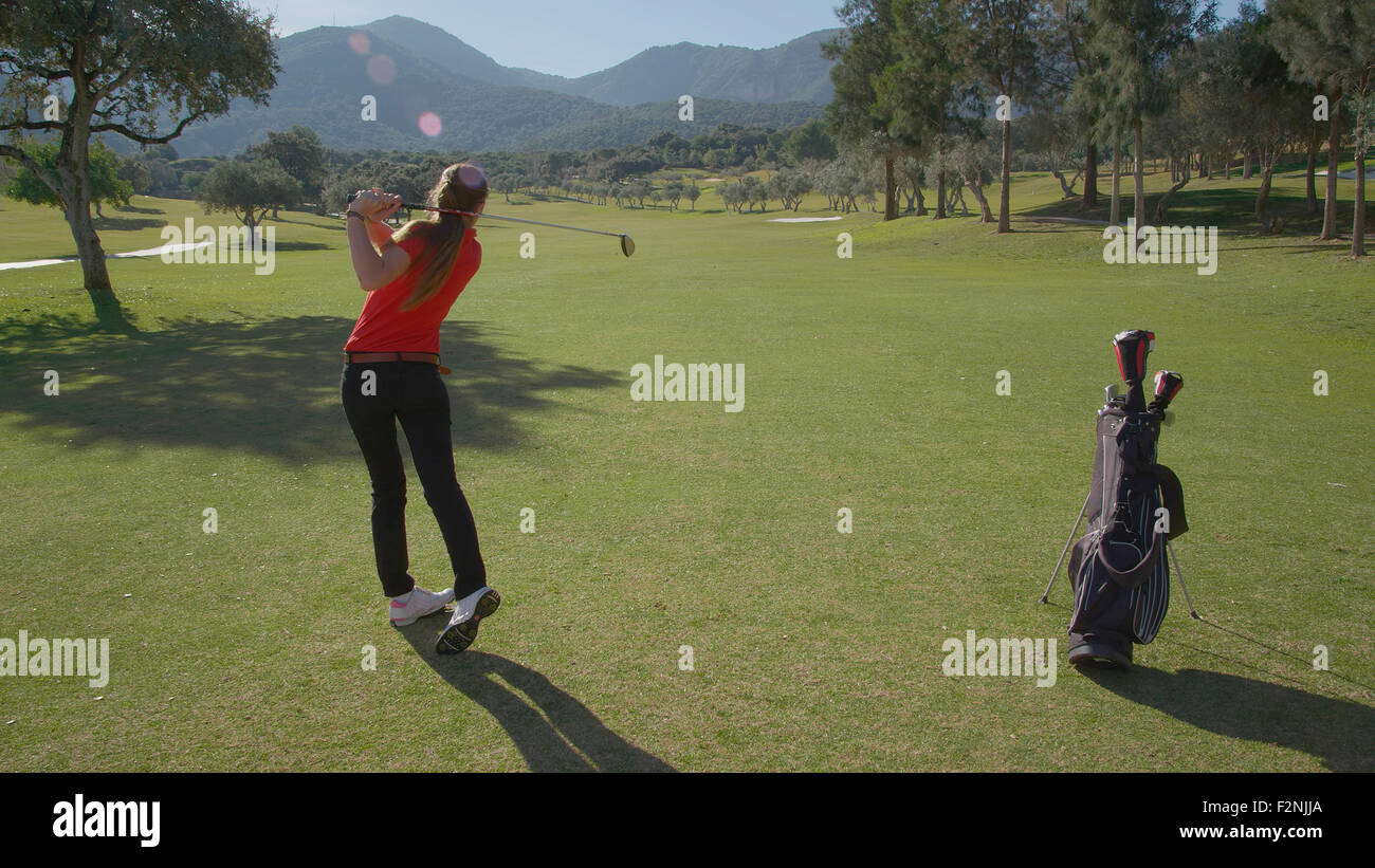 Female golf course hi-res stock photography and images - Alamy