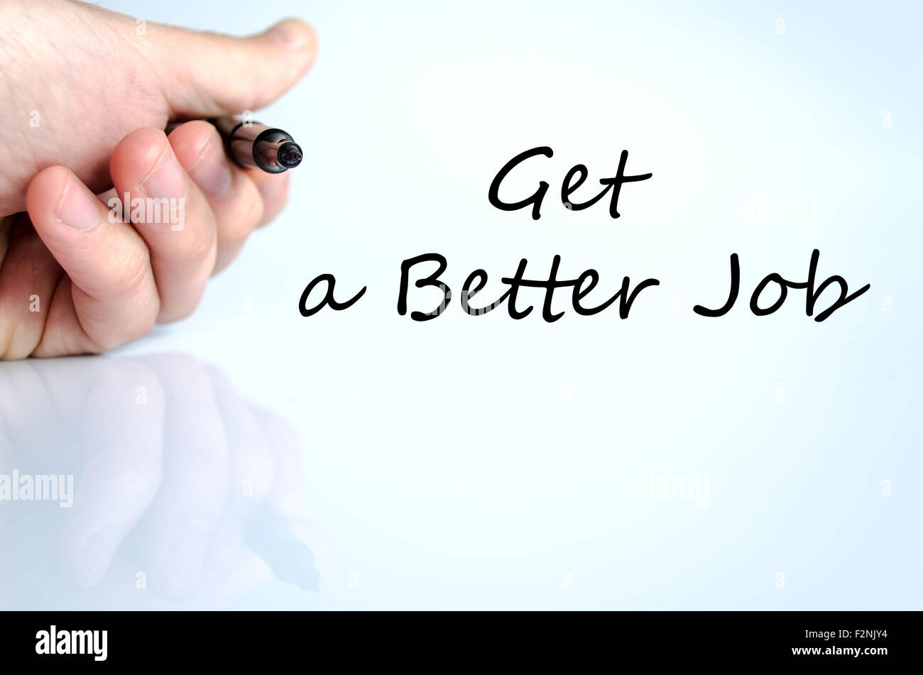 Get a better job text concept isolated over white background Stock ...