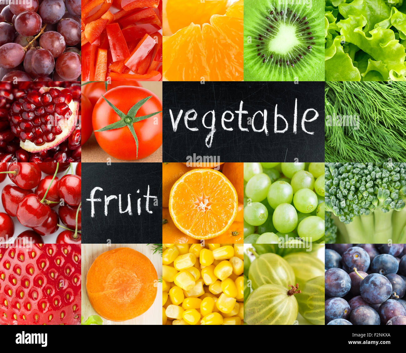 Healthy fresh color food. Fruits and vegetables background Stock Photo ...
