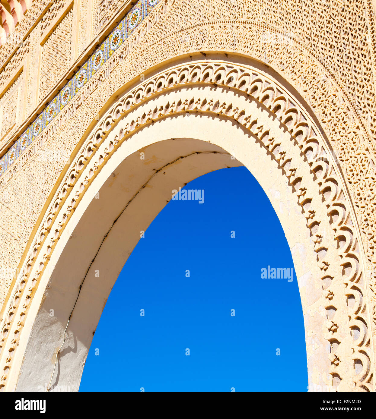 morocco arch in africa old construction in the blue sky Stock Photo - Alamy