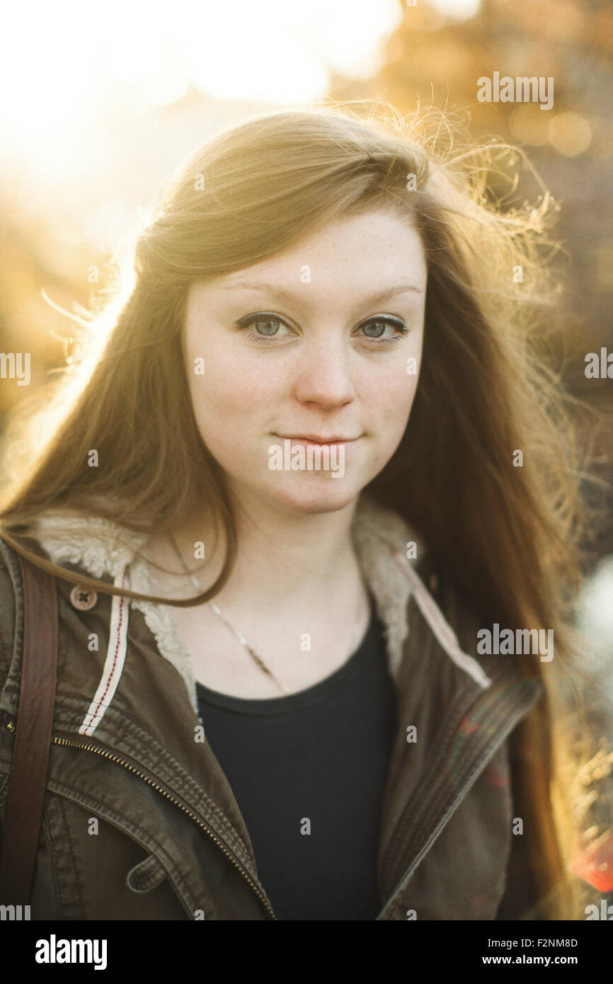 Long hair caucasian hi-res stock photography and images - Alamy