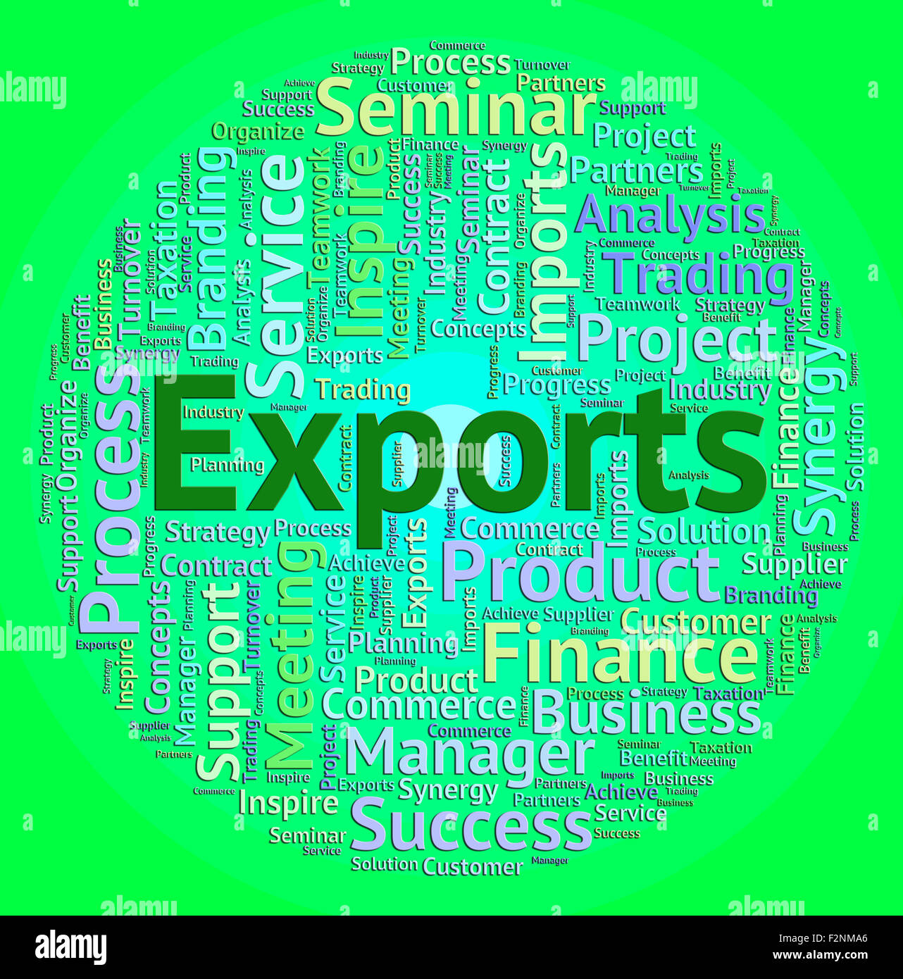 Exports Word Indicating International Selling And Exporting Stock Photo ...