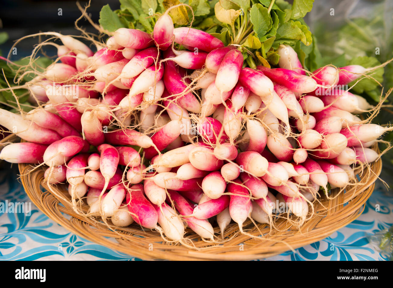 Close up of bunches of radishes Stock Photo - Alamy