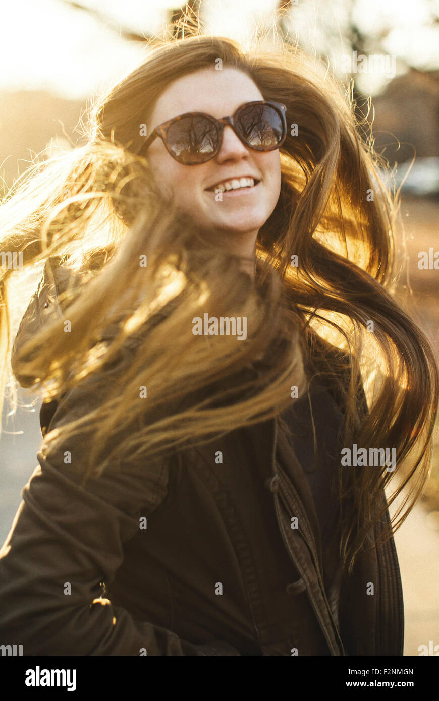 Woman hair motion outdoors hi-res stock photography and images - Alamy