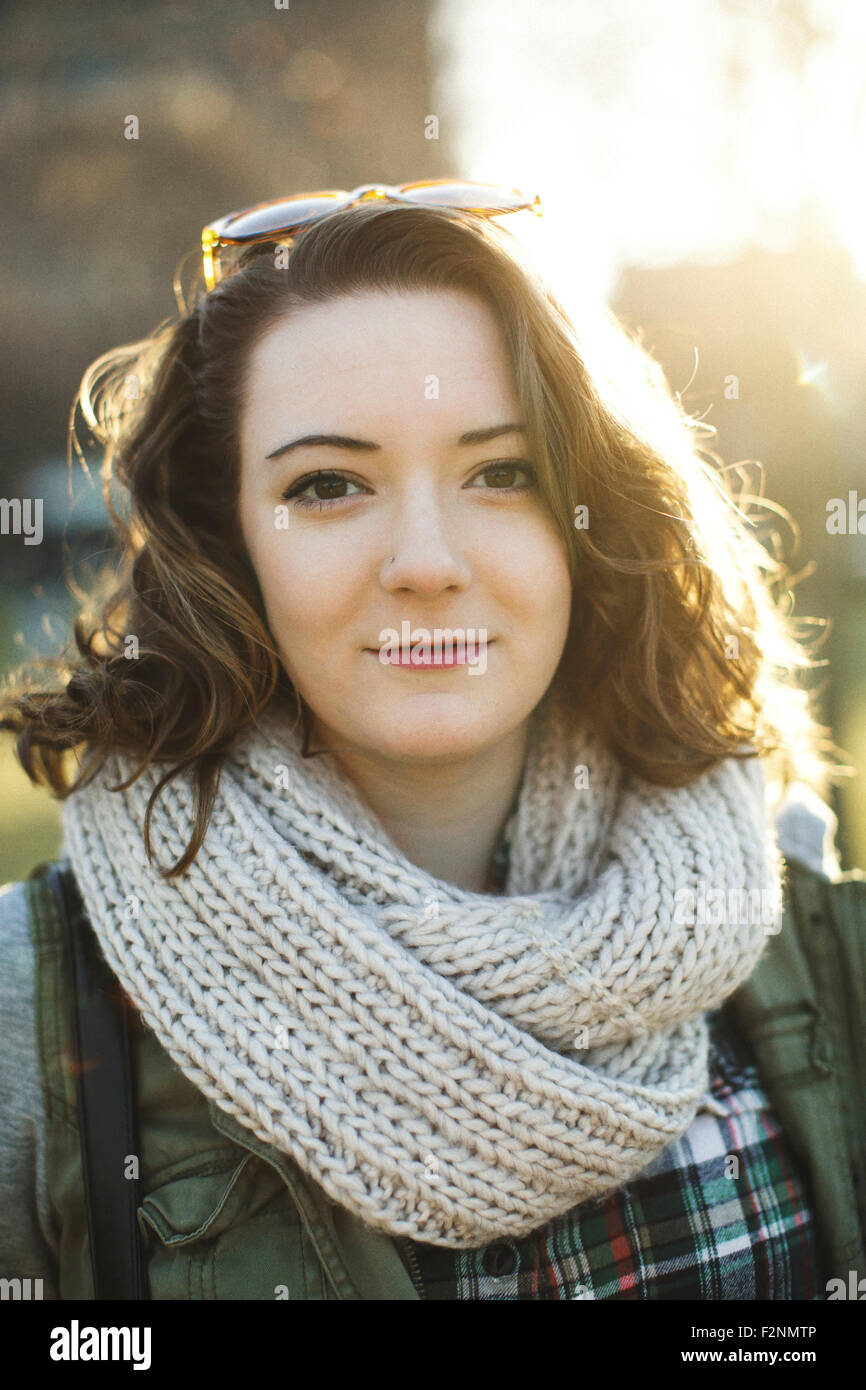 Lady wearing a scarf hi-res stock photography and images - Alamy