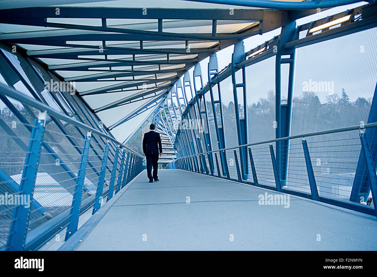 Young people walking on bridge hi-res stock photography and images - Alamy