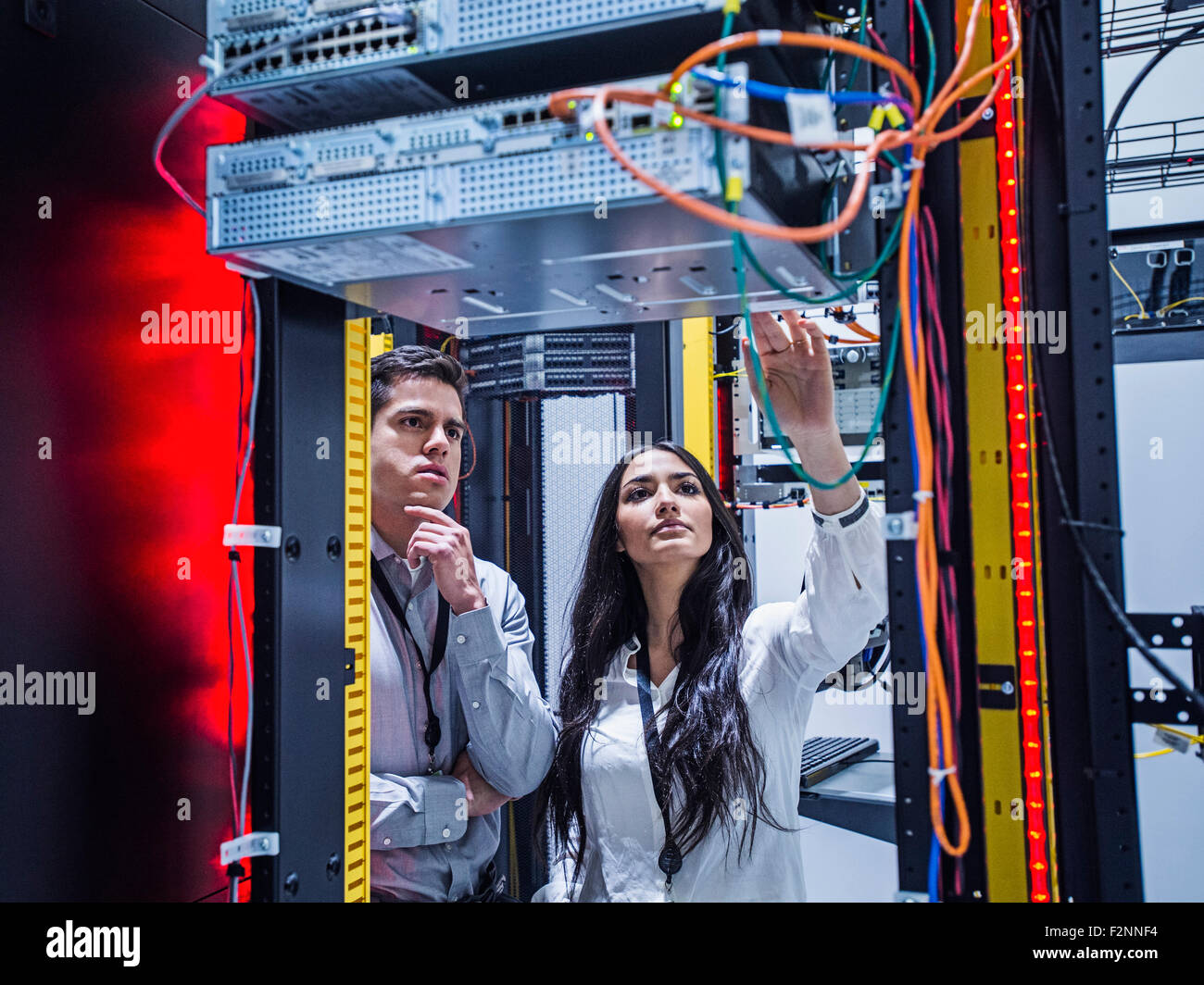 Worker checking information computer hi-res stock photography and ...