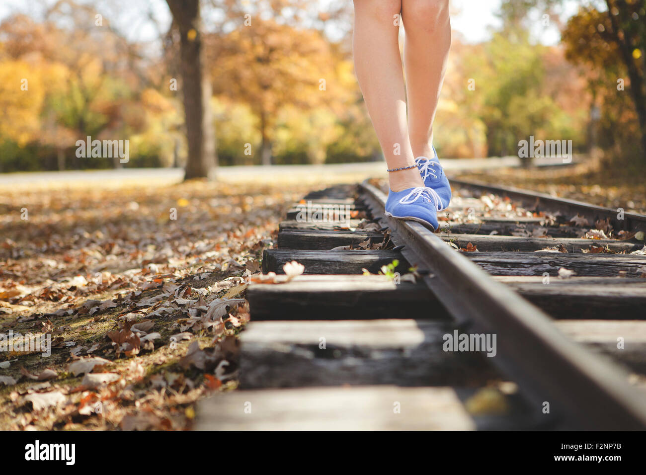 Girl On Train Tracks High Resolution Stock Photography and Images - Alamy