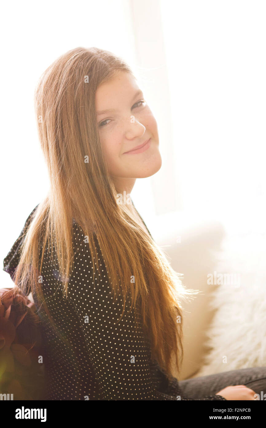 Long hair caucasian hi-res stock photography and images - Alamy