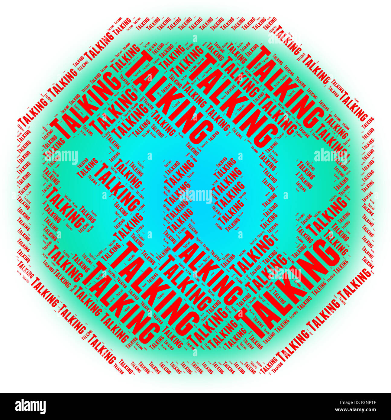 Stop Talking Representing Warning Sign And Chatter Stock Photo - Alamy