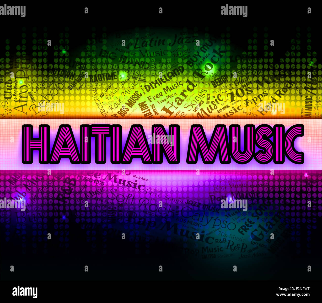 Haitian Music Showing Sound Track And Musical Stock Photo - Alamy