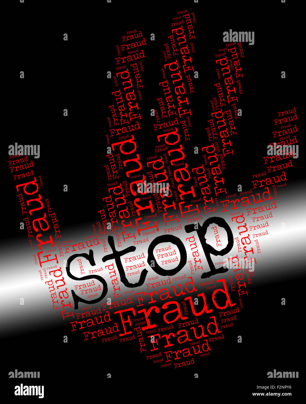 Stop Fraud Showing Warning Sign And Prohibited Stock Photo - Alamy