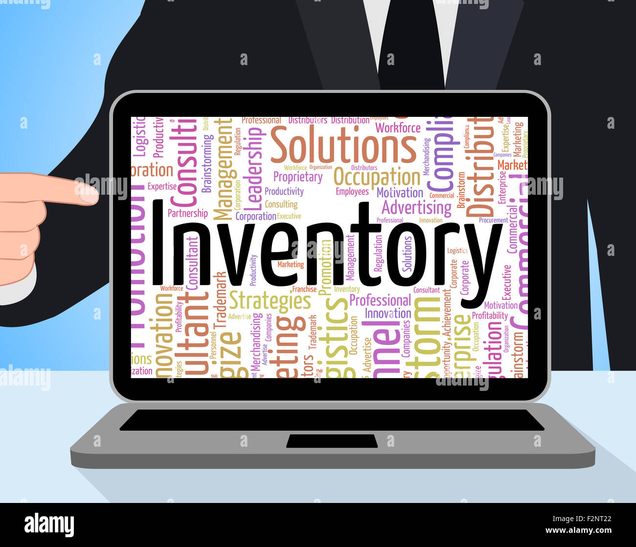 Inventory Word Indicating Supply Storage And Logistic Stock Photo - Alamy