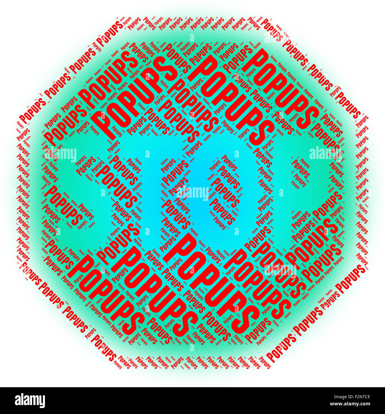 Stop Popups Indicating Warning Sign And Stopping Stock Photo - Alamy