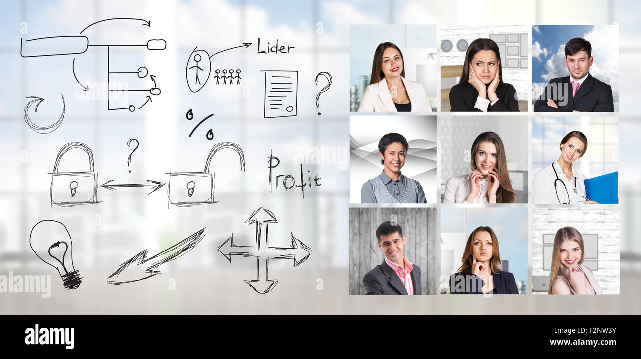 Collage of people from different professions Stock Photo - Alamy