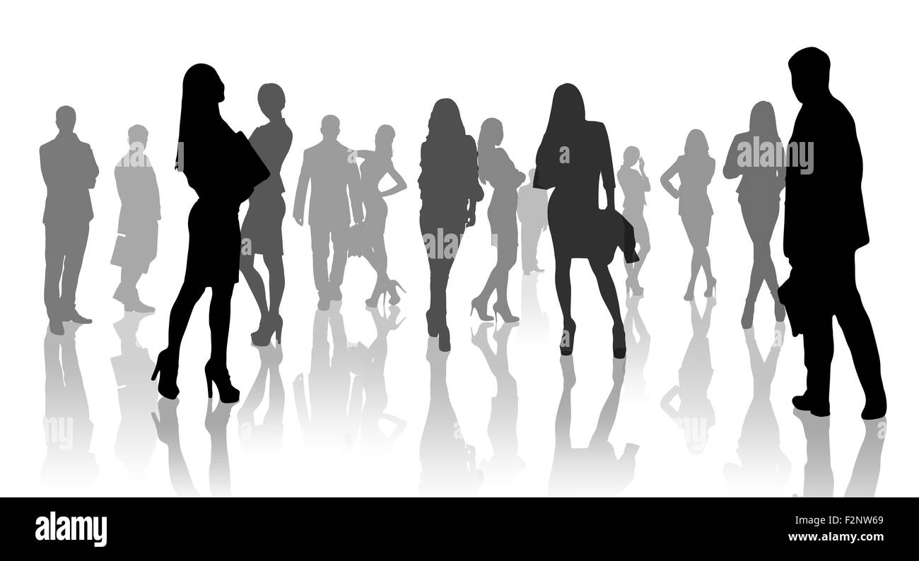 Group people black Cut Out Stock Images & Pictures - Alamy