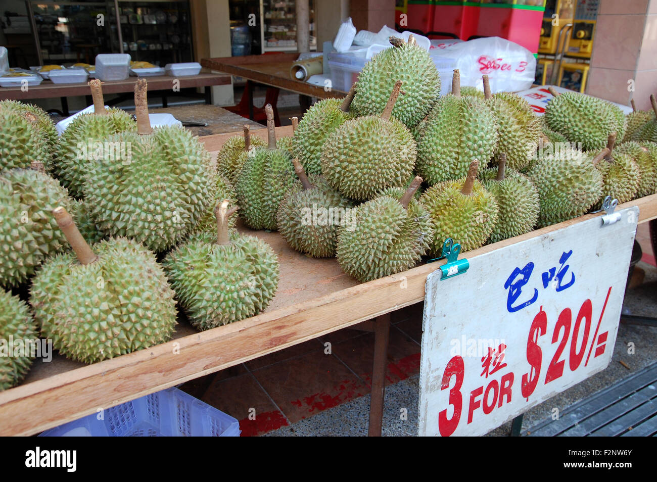 Durian in market hi-res stock photography and images - Alamy