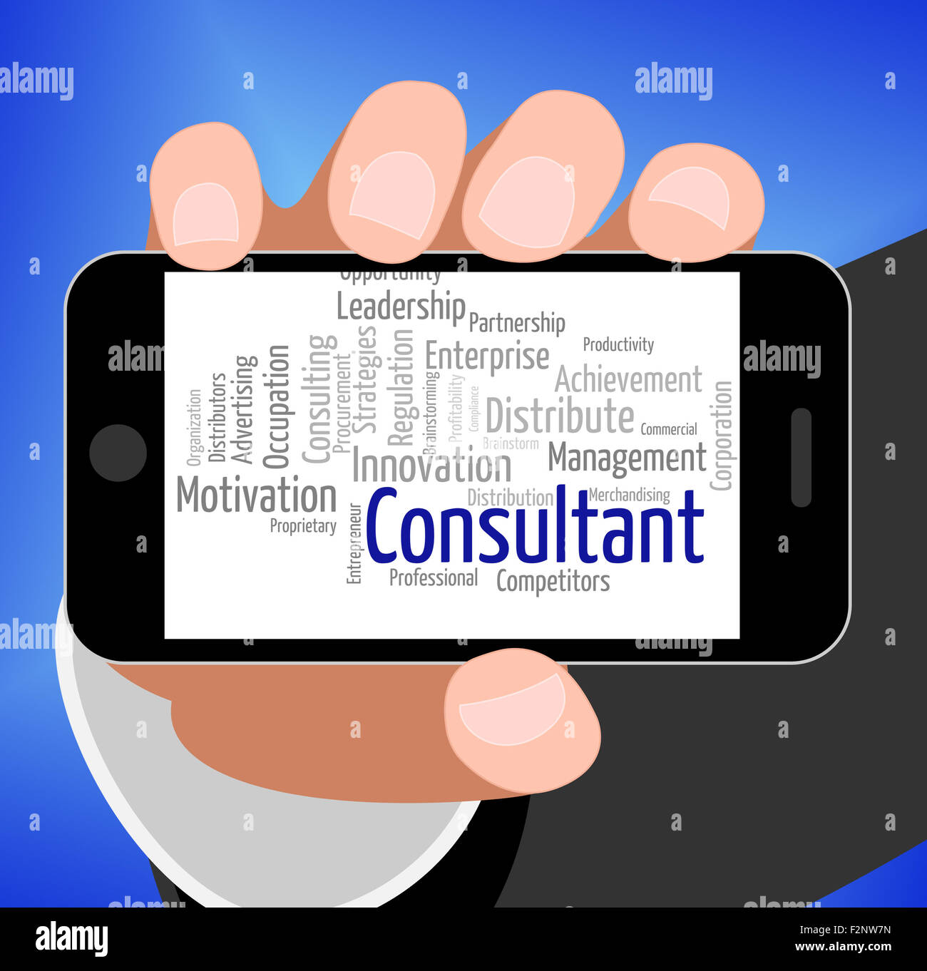 Consultant Word Showing Words Consulting And Counsellor Stock Photo - Alamy
