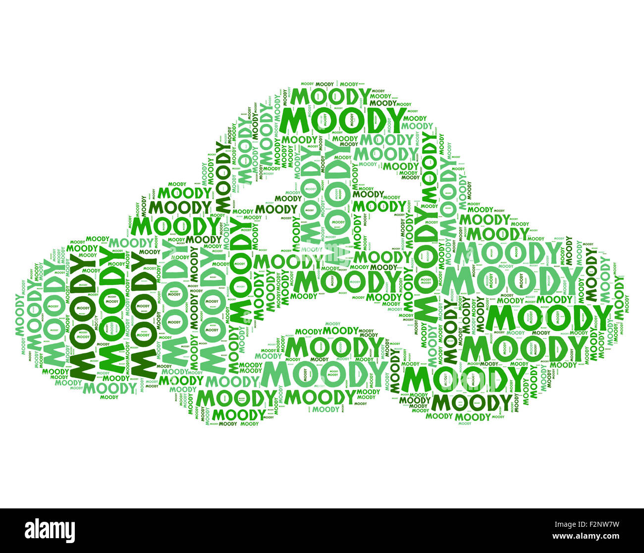 Moody Word Representing Sulky Moping And Despondent Stock Photo - Alamy