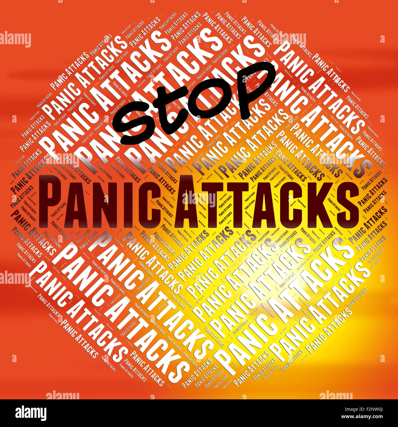 Stop Panic Attacks Meaning Warning Sign And No Stock Photo - Alamy