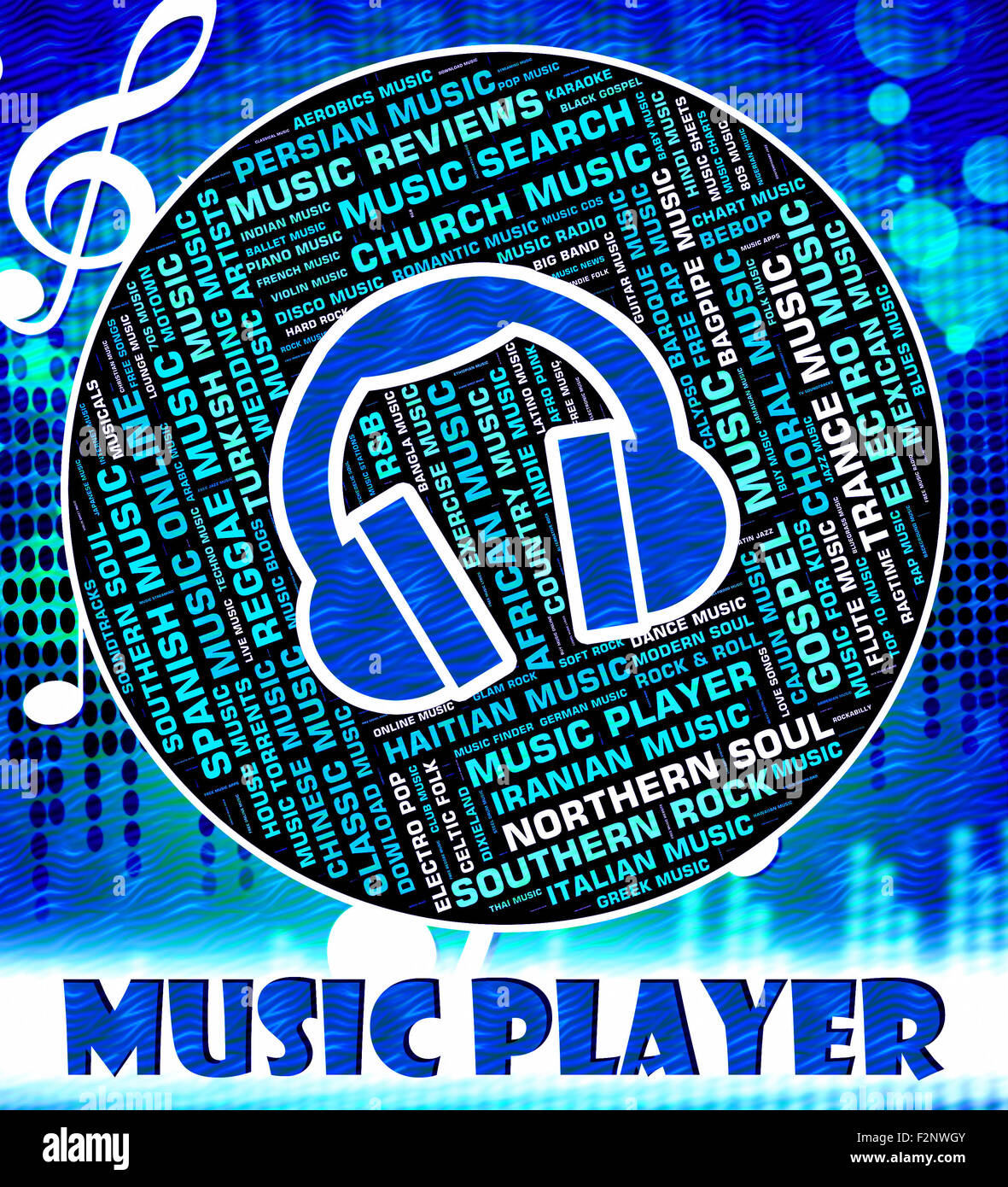 Music Player Representing Sound Tracks And Players Stock Photo - Alamy