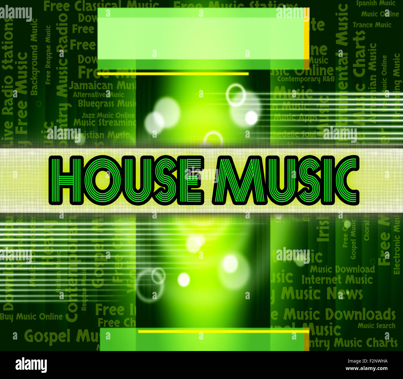 House Music Representing Melody Tune And Acoustic Stock Photo - Alamy