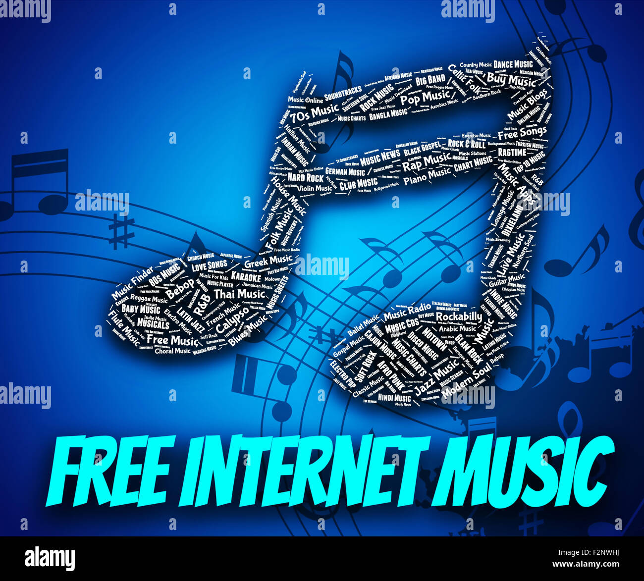Free Internet Music Showing Sound Tracks And Network Stock Photo - Alamy