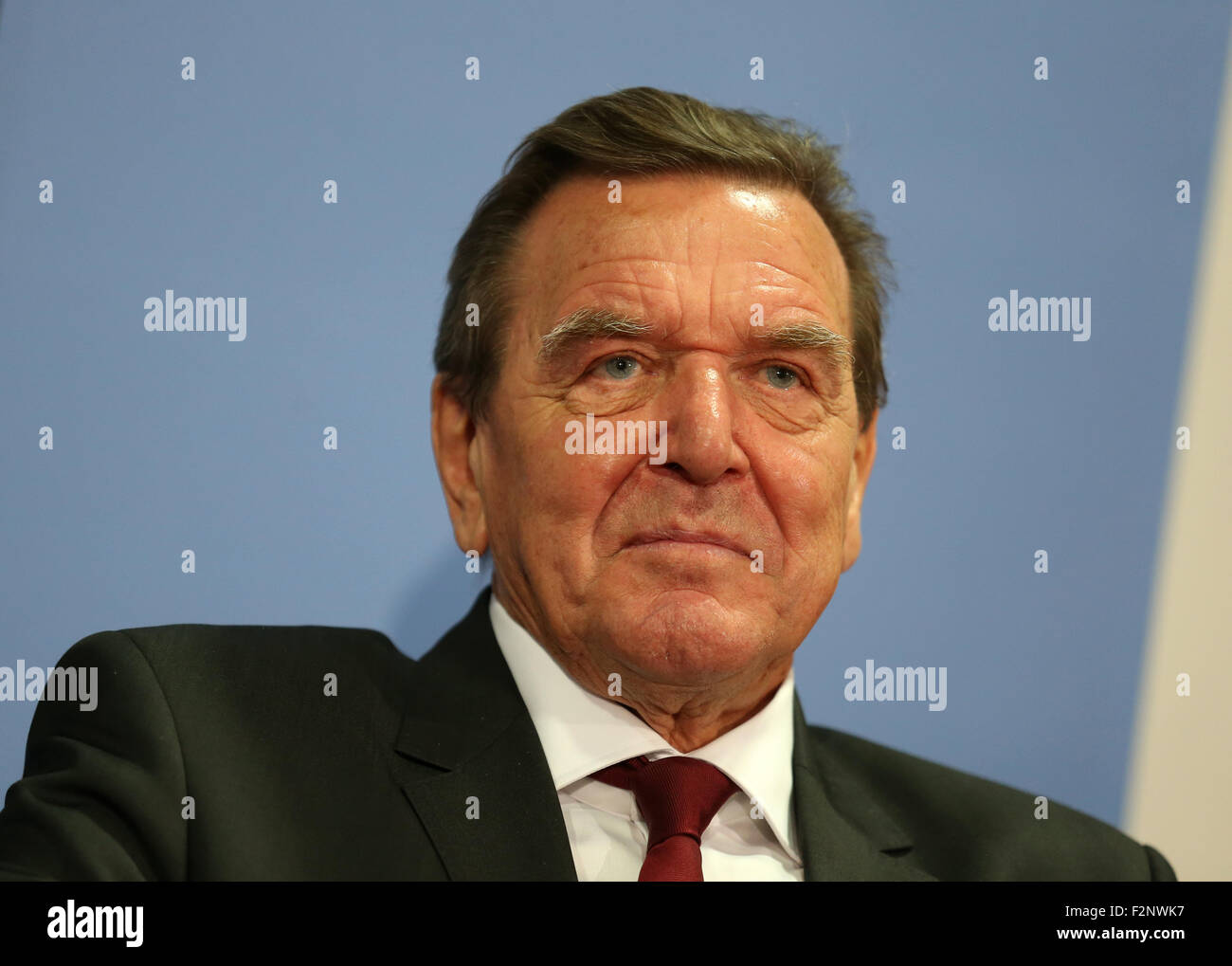 Berlin, Germany. 22nd Sep, 2015. Former German Chancellor Gerhard ...