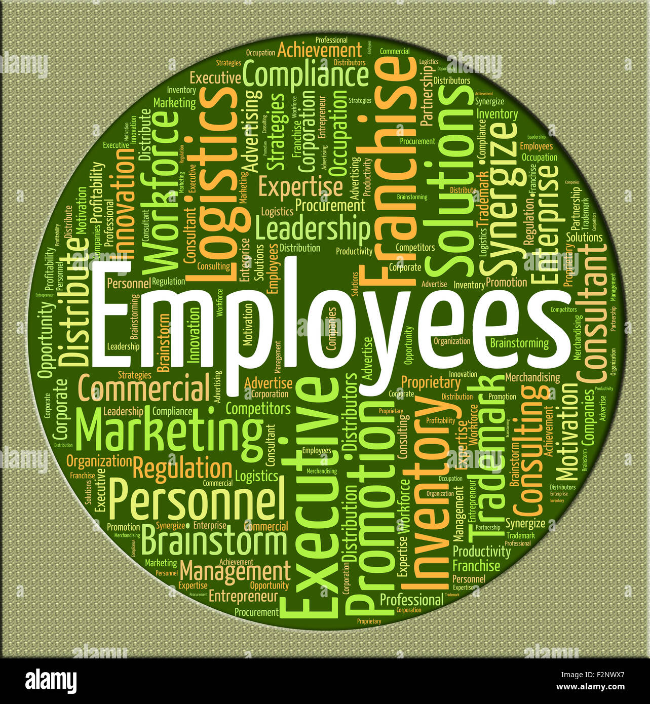 Employees Word Indicating Member Of Staff And Hired Help Stock Photo ...