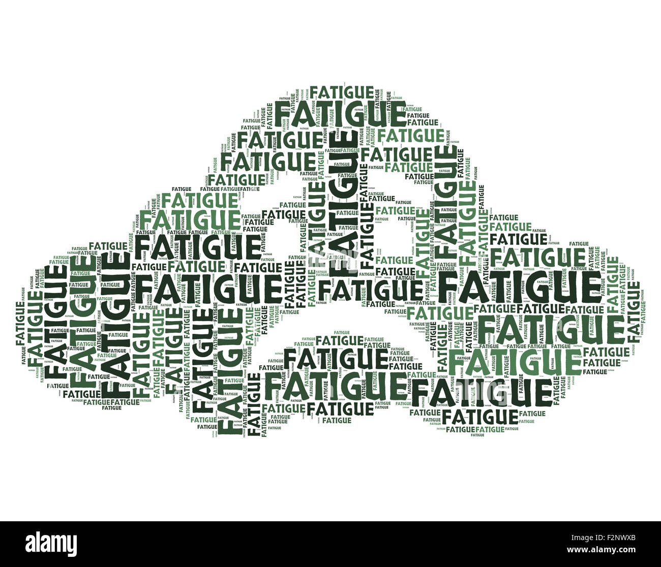 Fatigue Word Representing Lack Of Energy And Tired Exhausted Stock ...