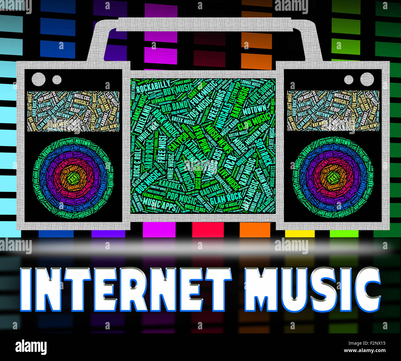 Internet Music Representing World Wide Web And Web Site Stock Photo - Alamy