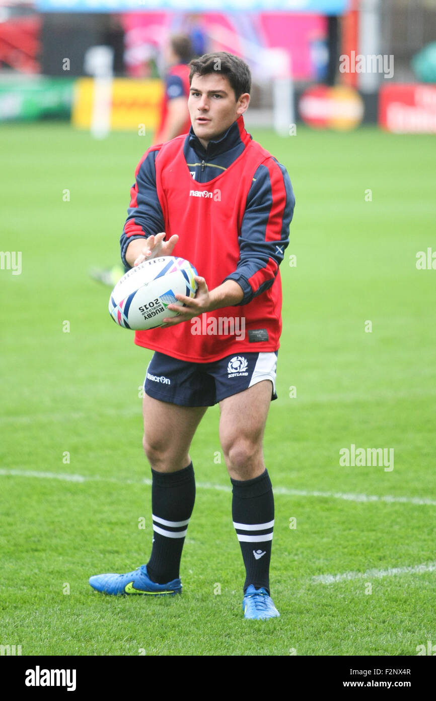 Sam Hidalgo-Clyne, Scotland's scrum-half, during training for the Rugby ...