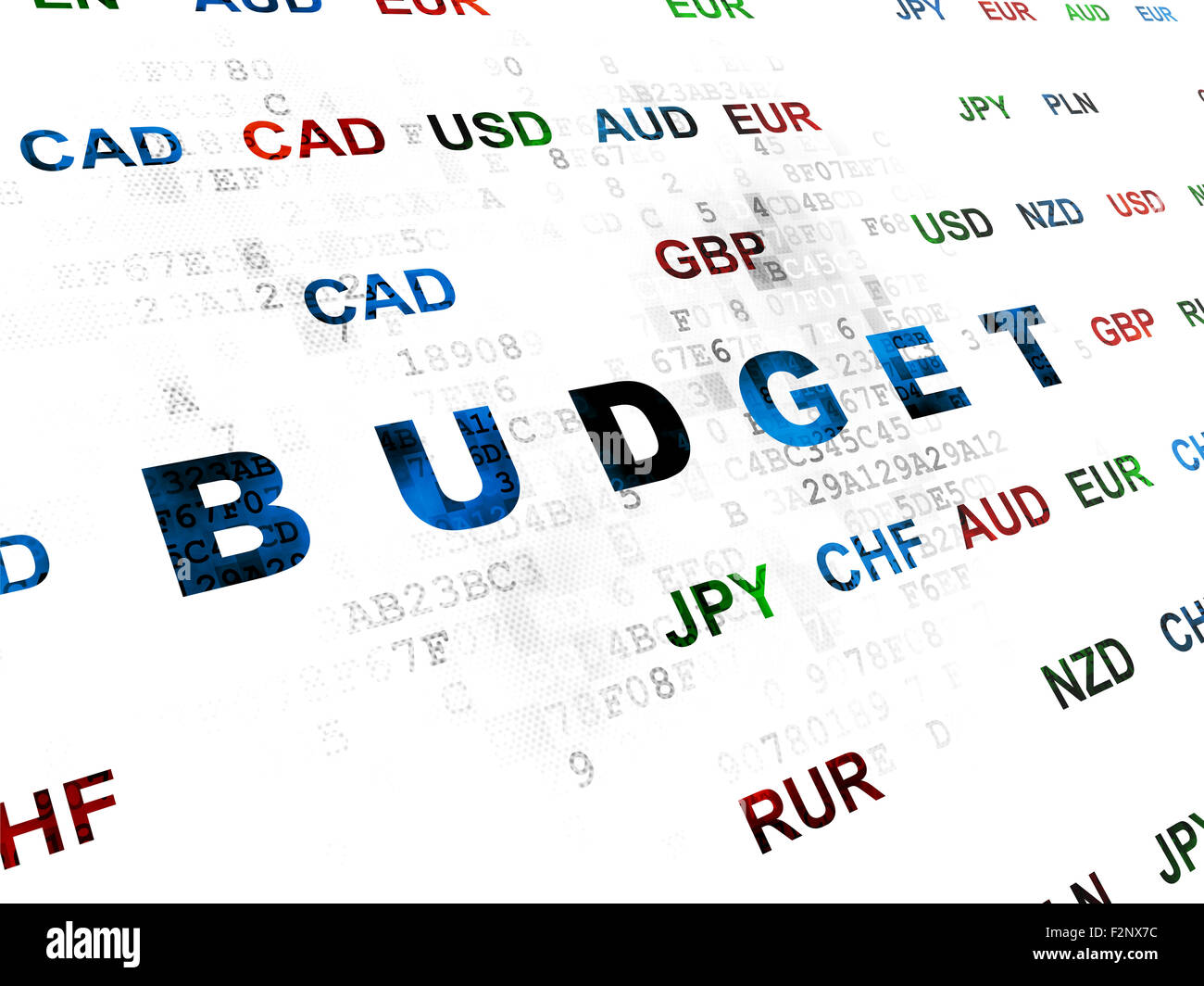 Banking concept: Budget on Digital background Stock Photo - Alamy