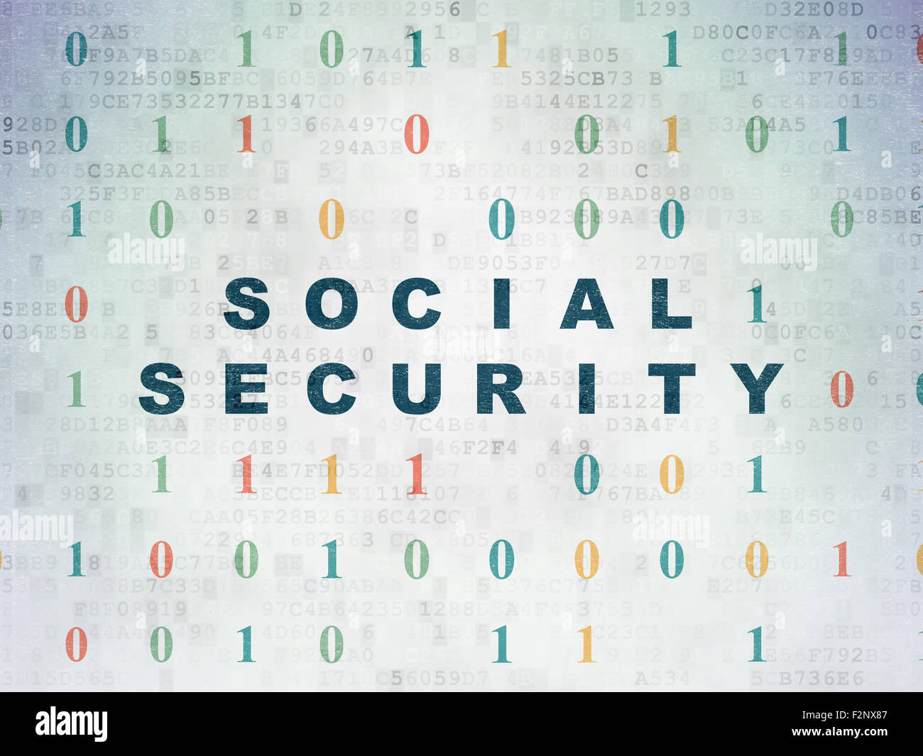 Privacy concept: Social Security on Digital Paper background Stock ...