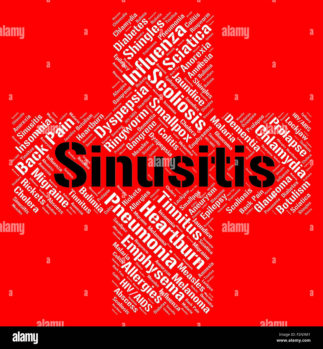 Sinusitis Word Indicating Chronic Rhinosinusitis And Infected Stock ...